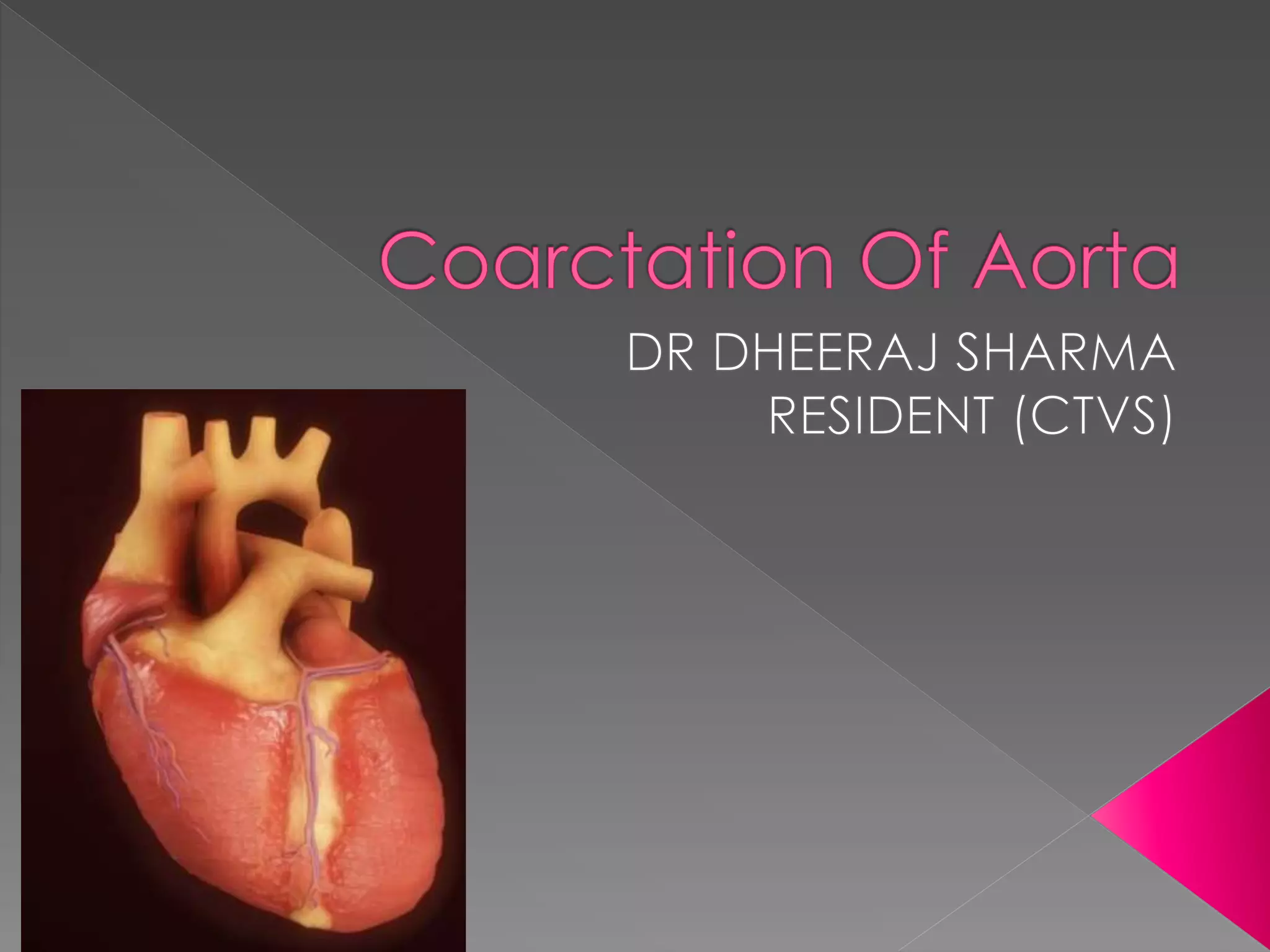 Coarctation of aorta | PPTX | Heart and Cardiovascular Diseases | Diseases and Conditions