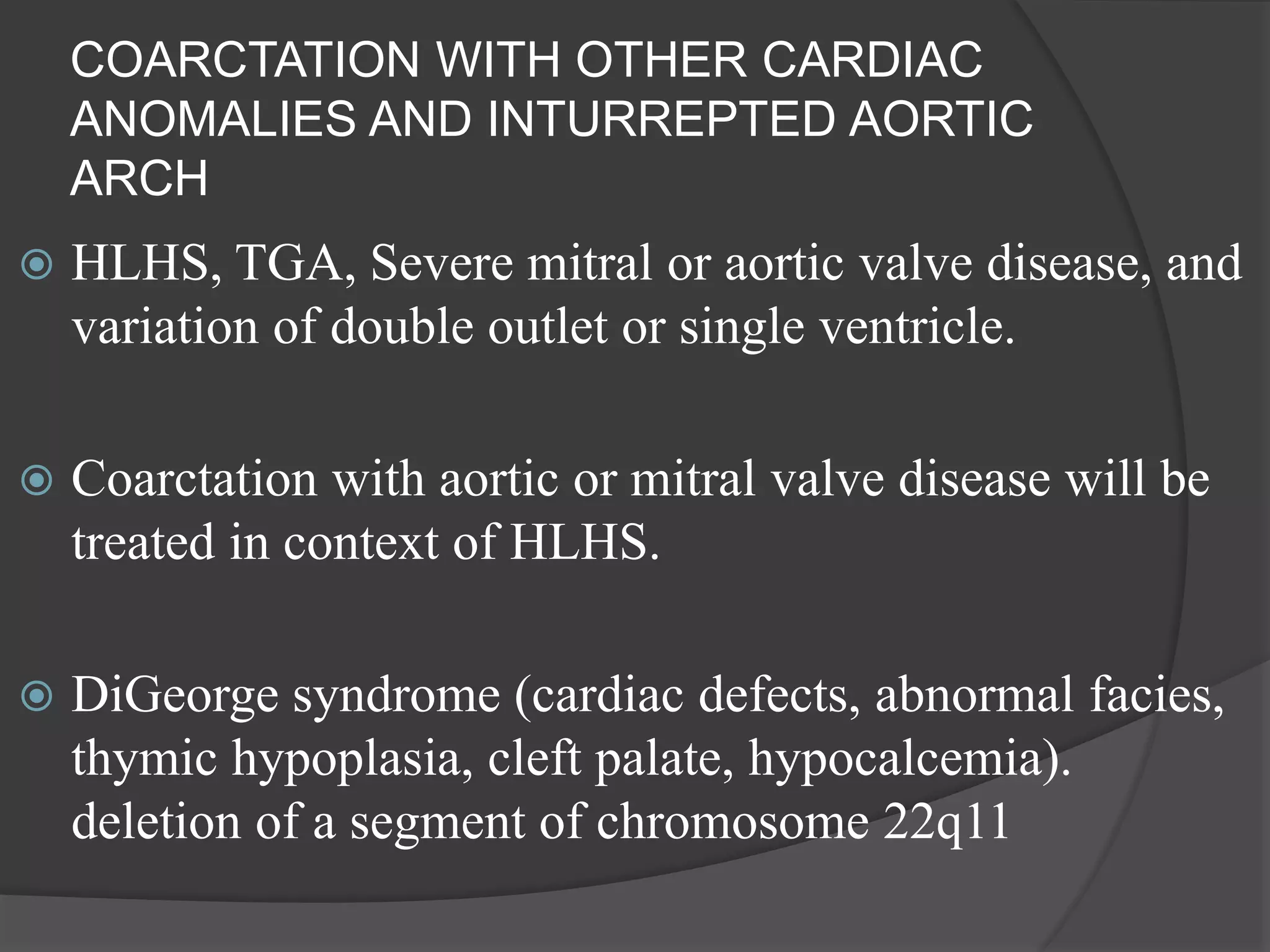Coarctation of aorta. | PPTX