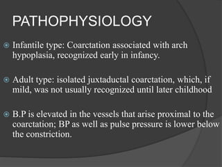Coarctation of aorta. | PPTX