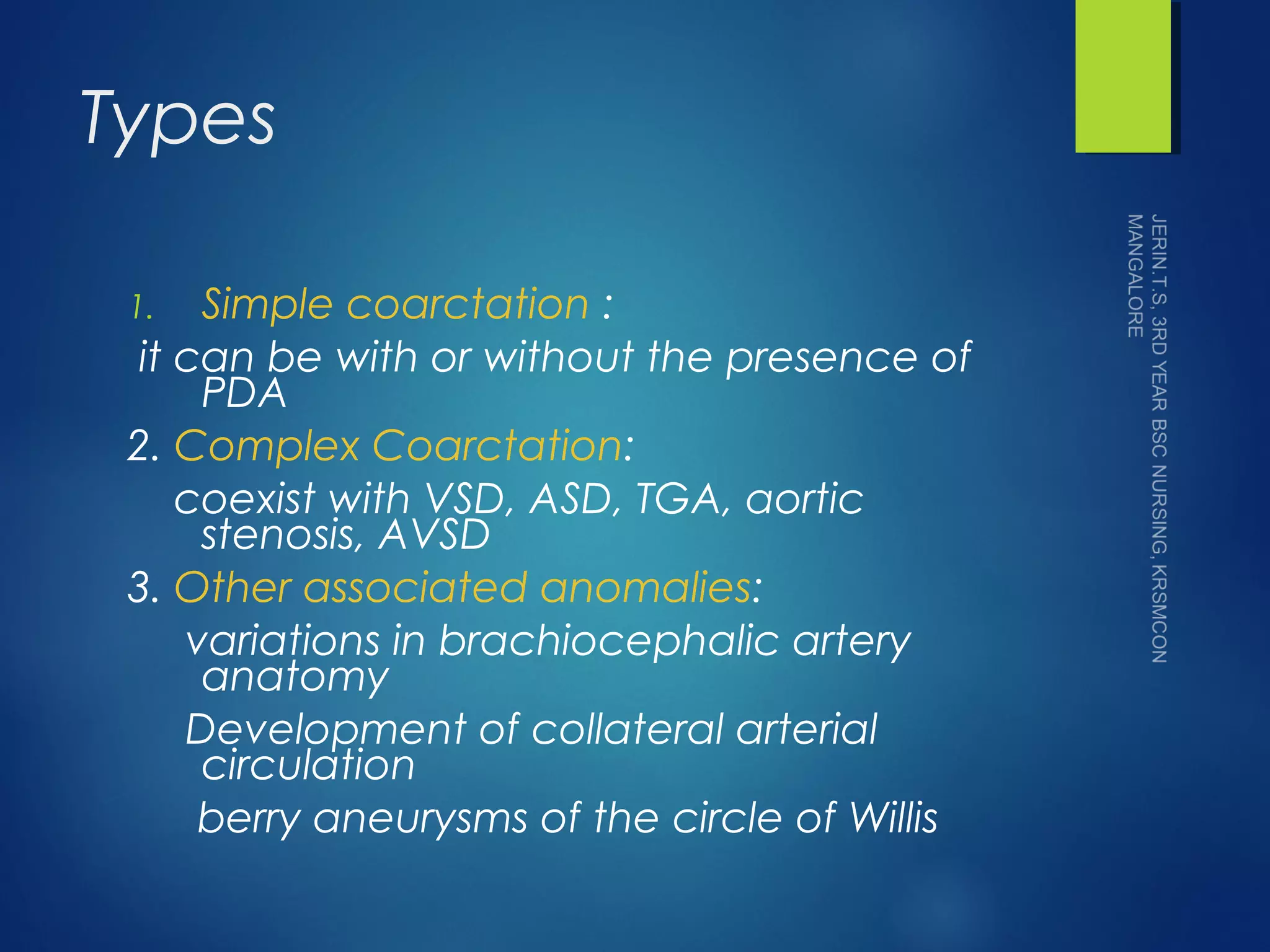 Coarctation of aorta | PPT