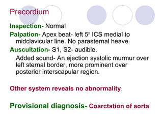 Coarctation of Aorta - A case report | PPT