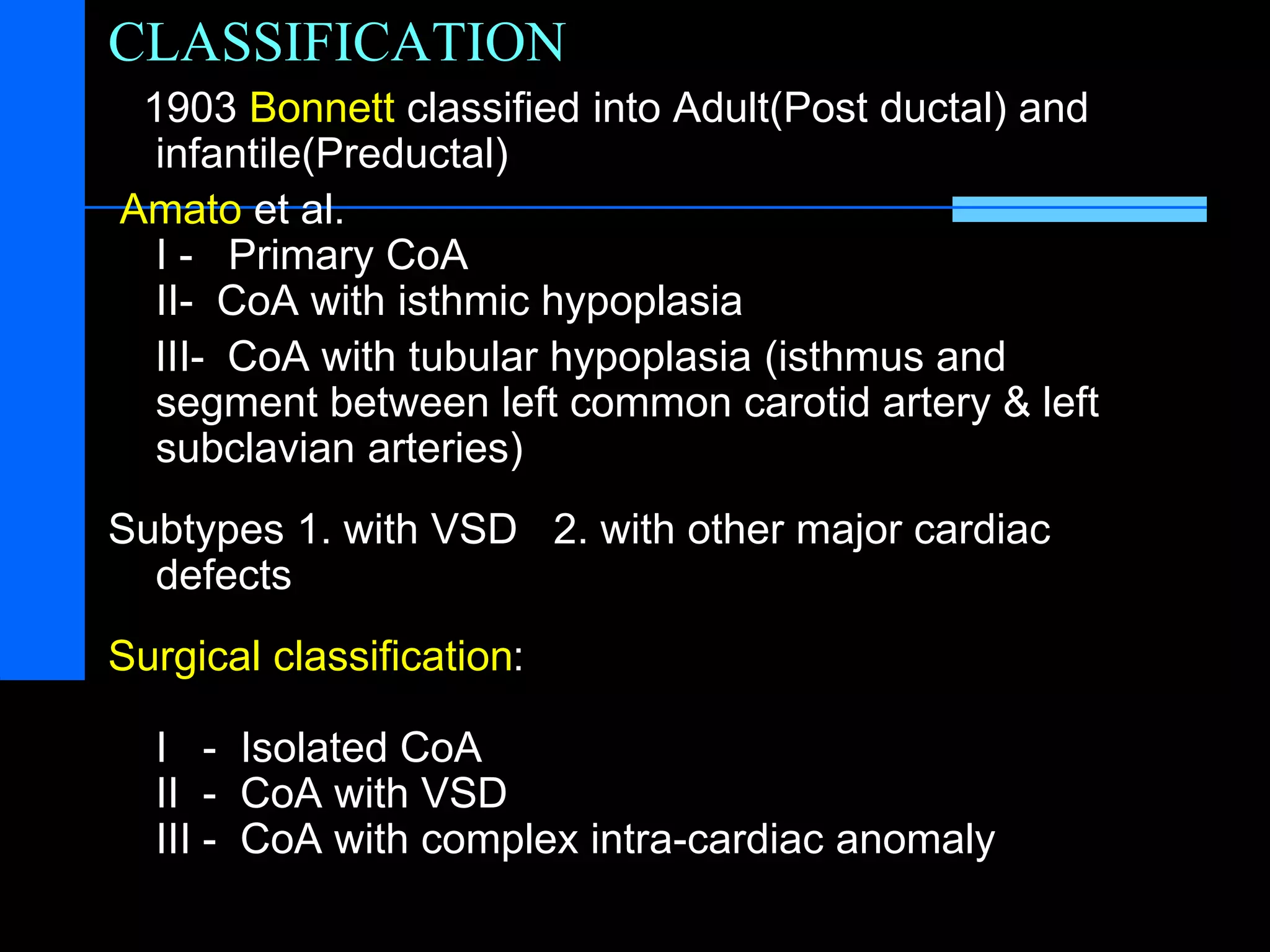 Coarctation of aorta | PPTX