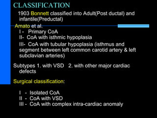 Coarctation of aorta | PPTX