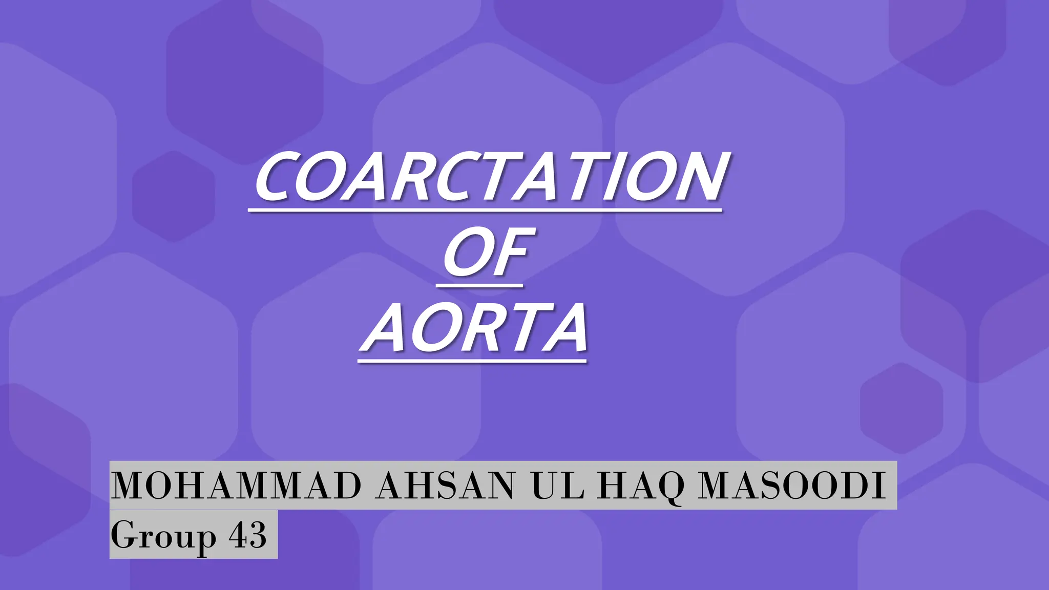 COARCTATION OF AORTA .pptx
