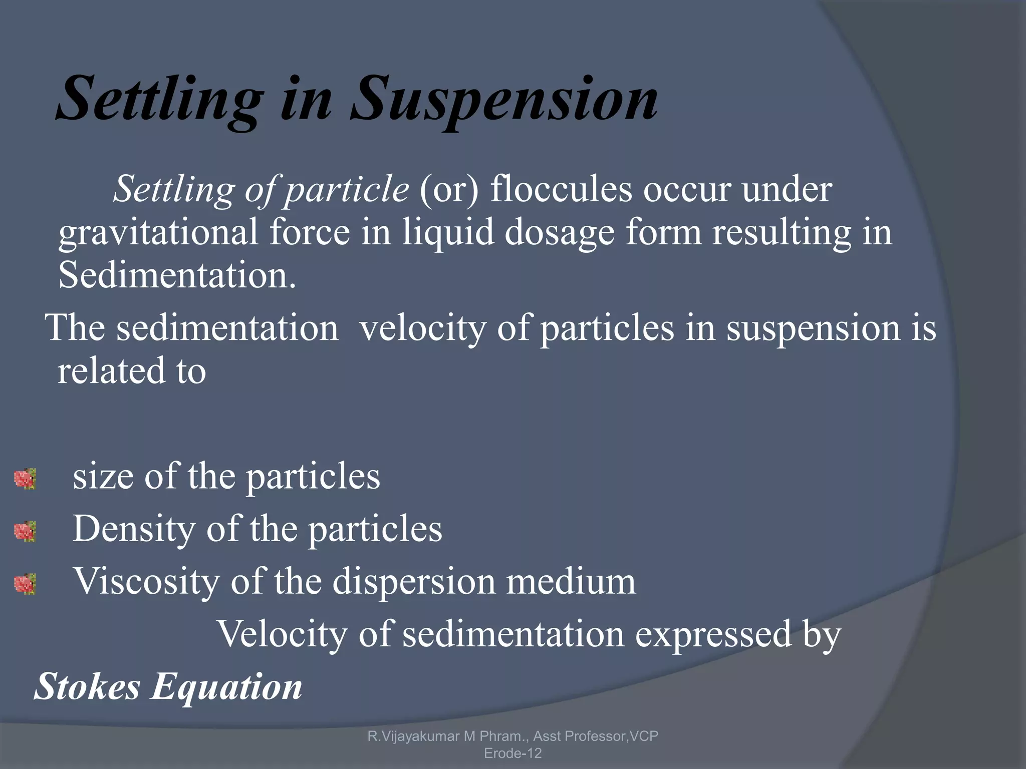 PHYSICAL PHARMACEUTICS II COARSE DISPERSION | PPTX