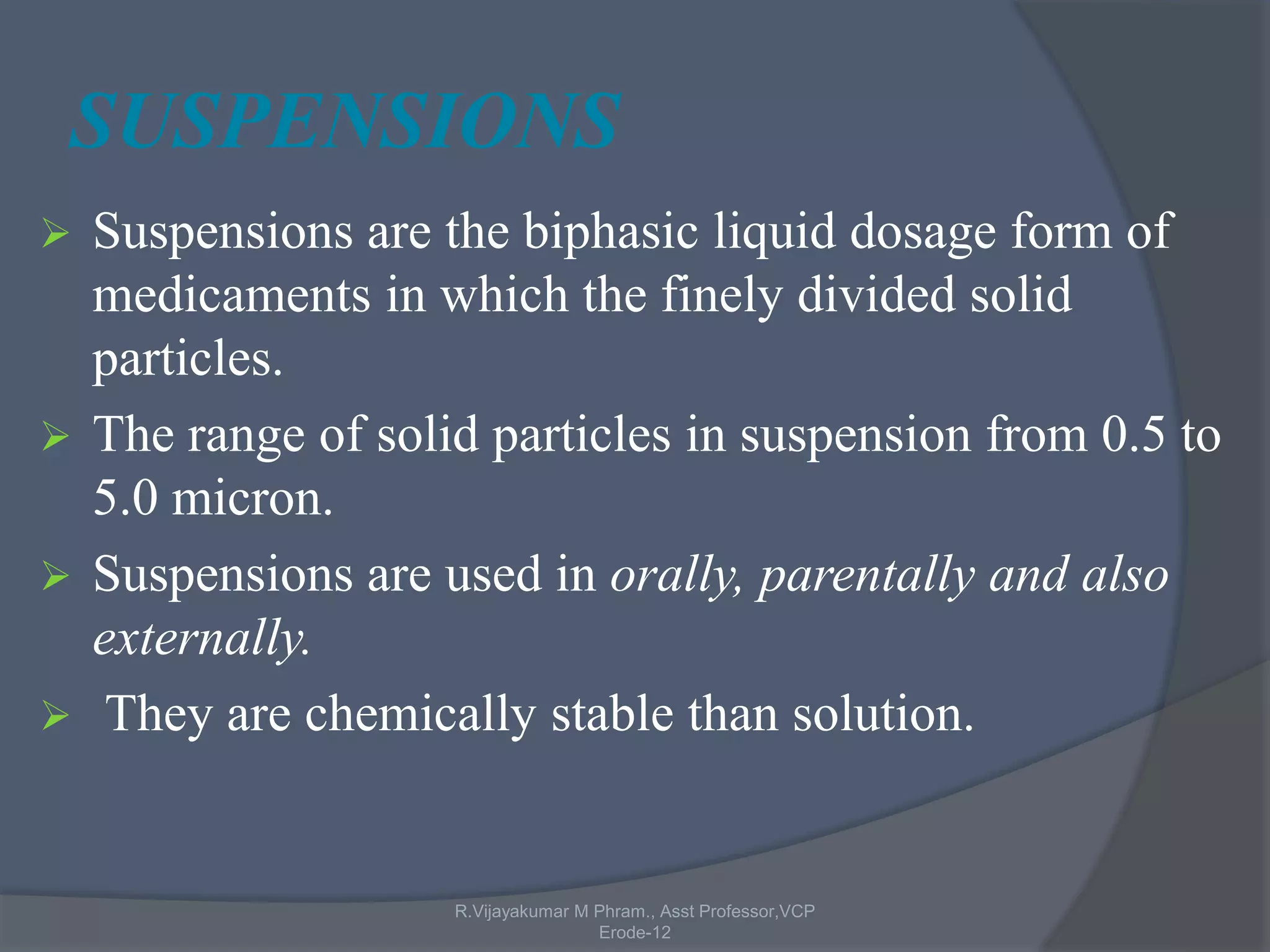 PHYSICAL PHARMACEUTICS II COARSE DISPERSION | PPTX