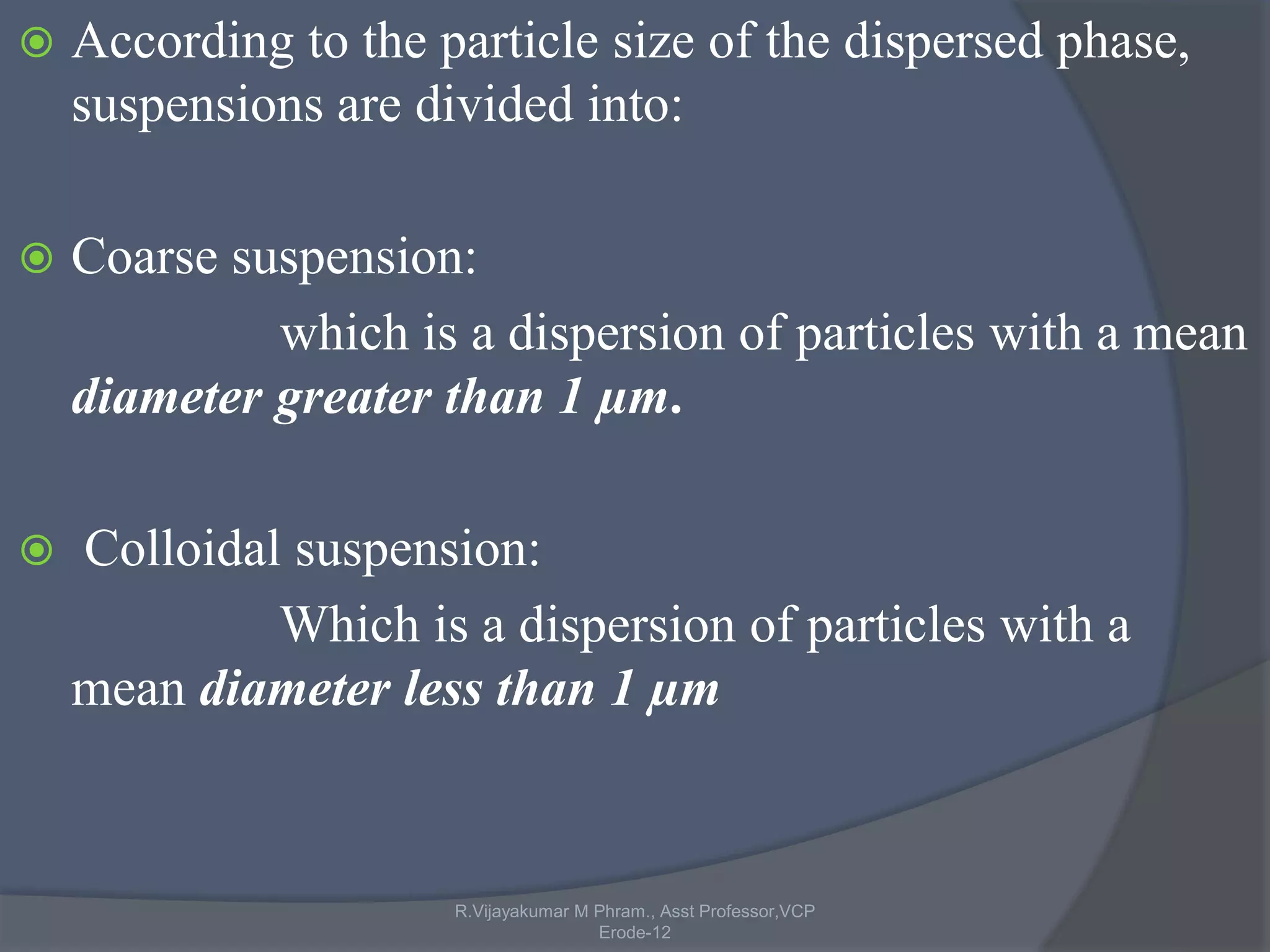 PHYSICAL PHARMACEUTICS II COARSE DISPERSION | PPTX