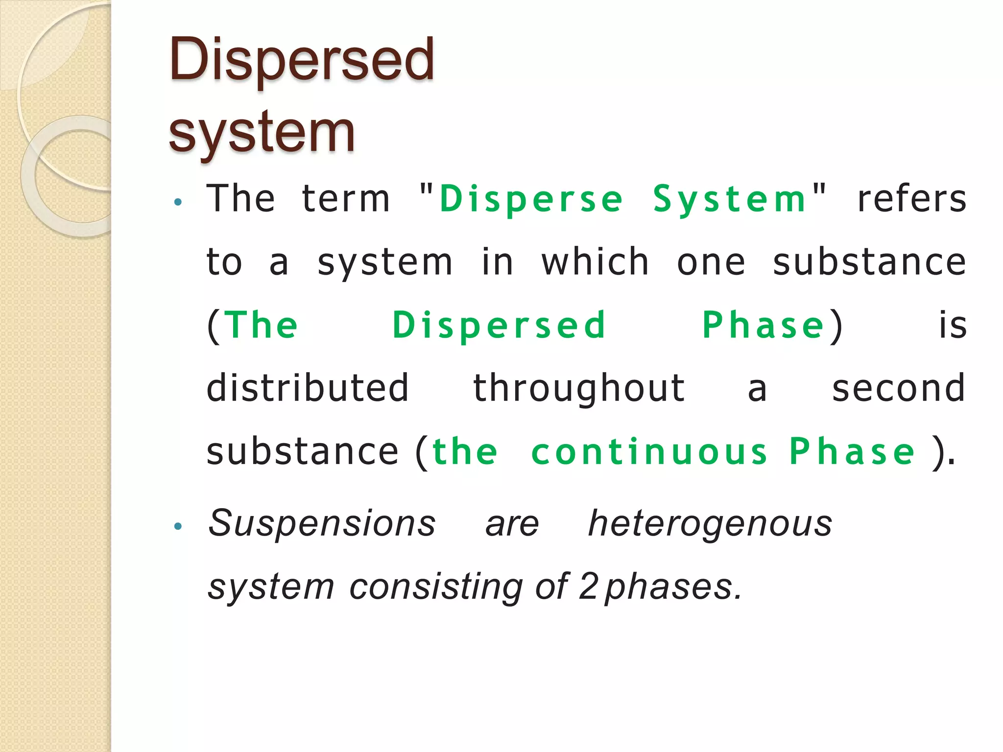 Coarse dispersion | PPTX