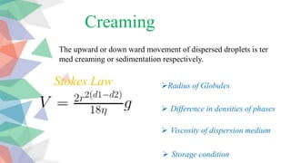 Coarse dispersion emulsion | PPTX