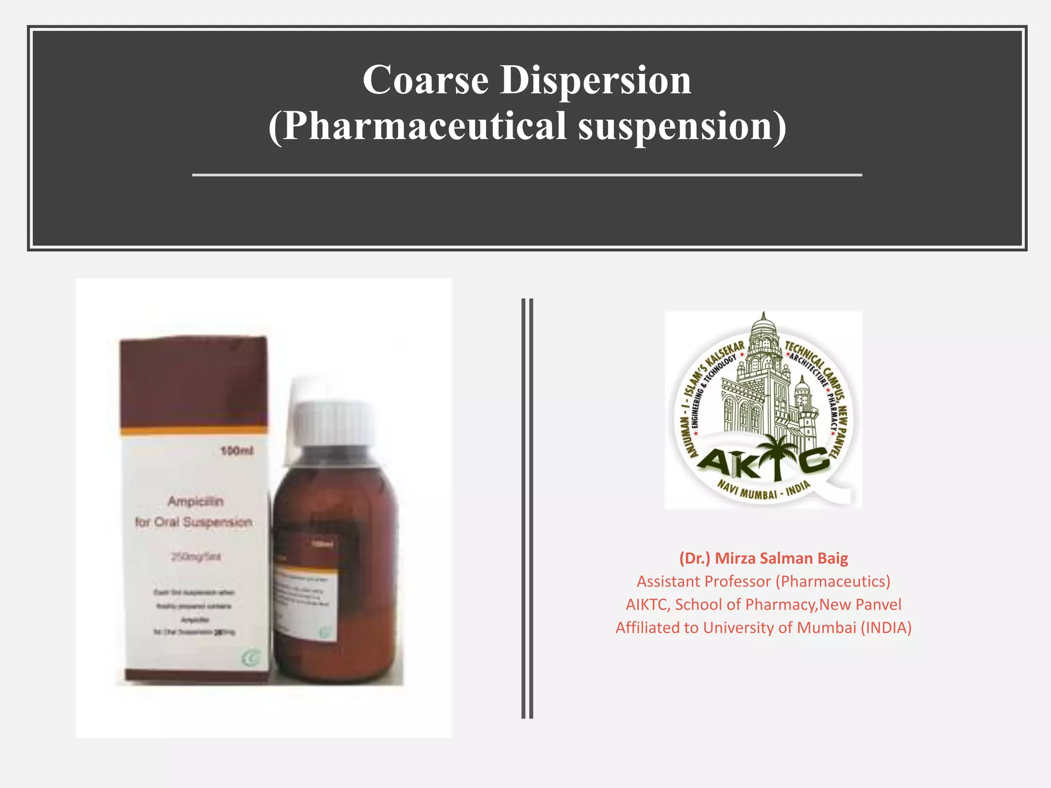 Coarse dispersion suspension | PDF