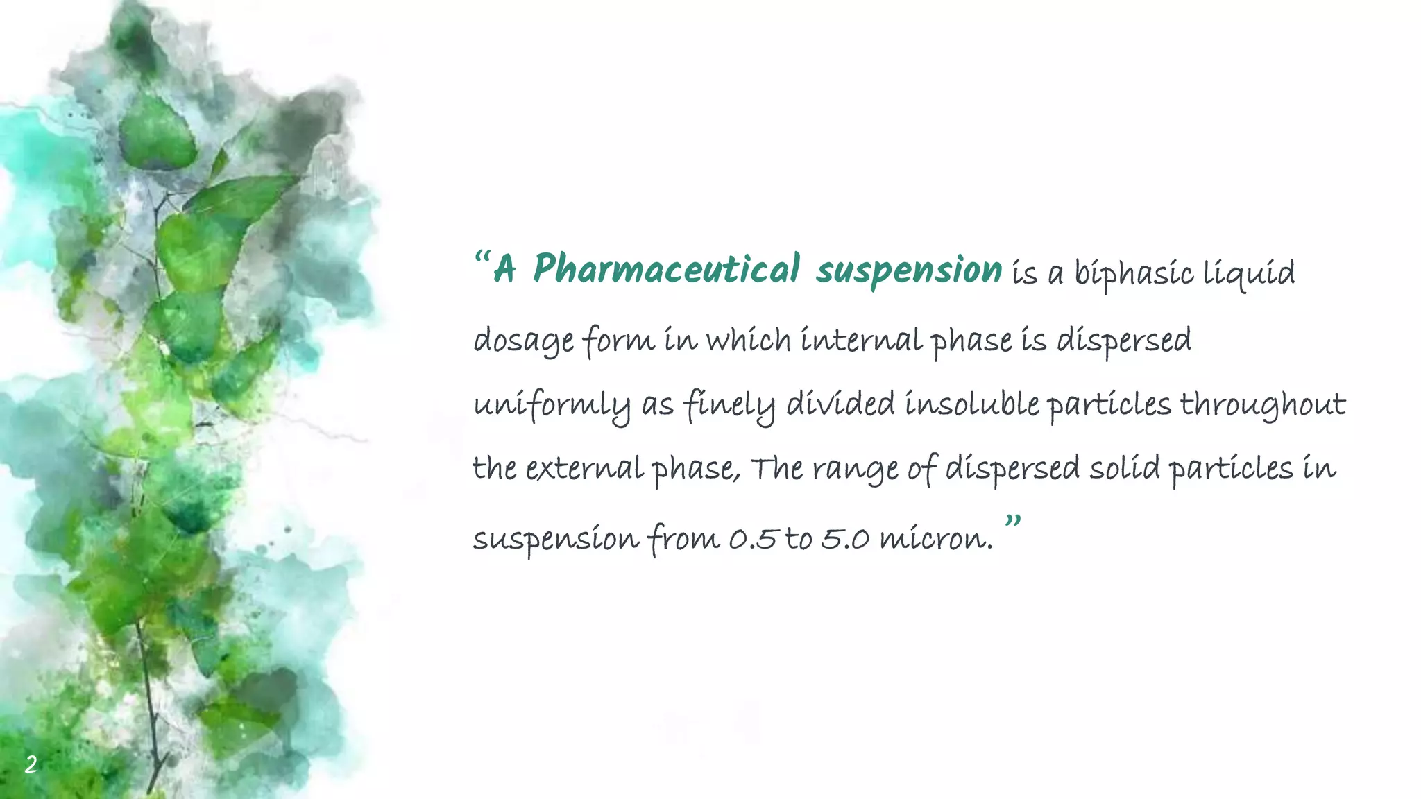Coarse dispersion suspension | PPTX