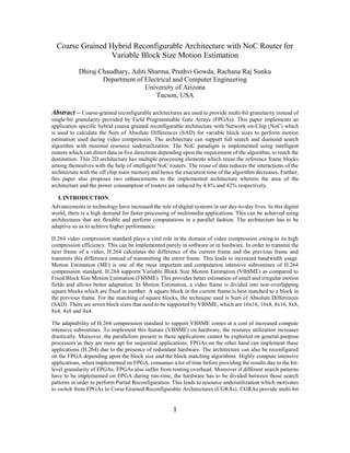 Coarse grained hybrid reconfigurable architecture | PDF