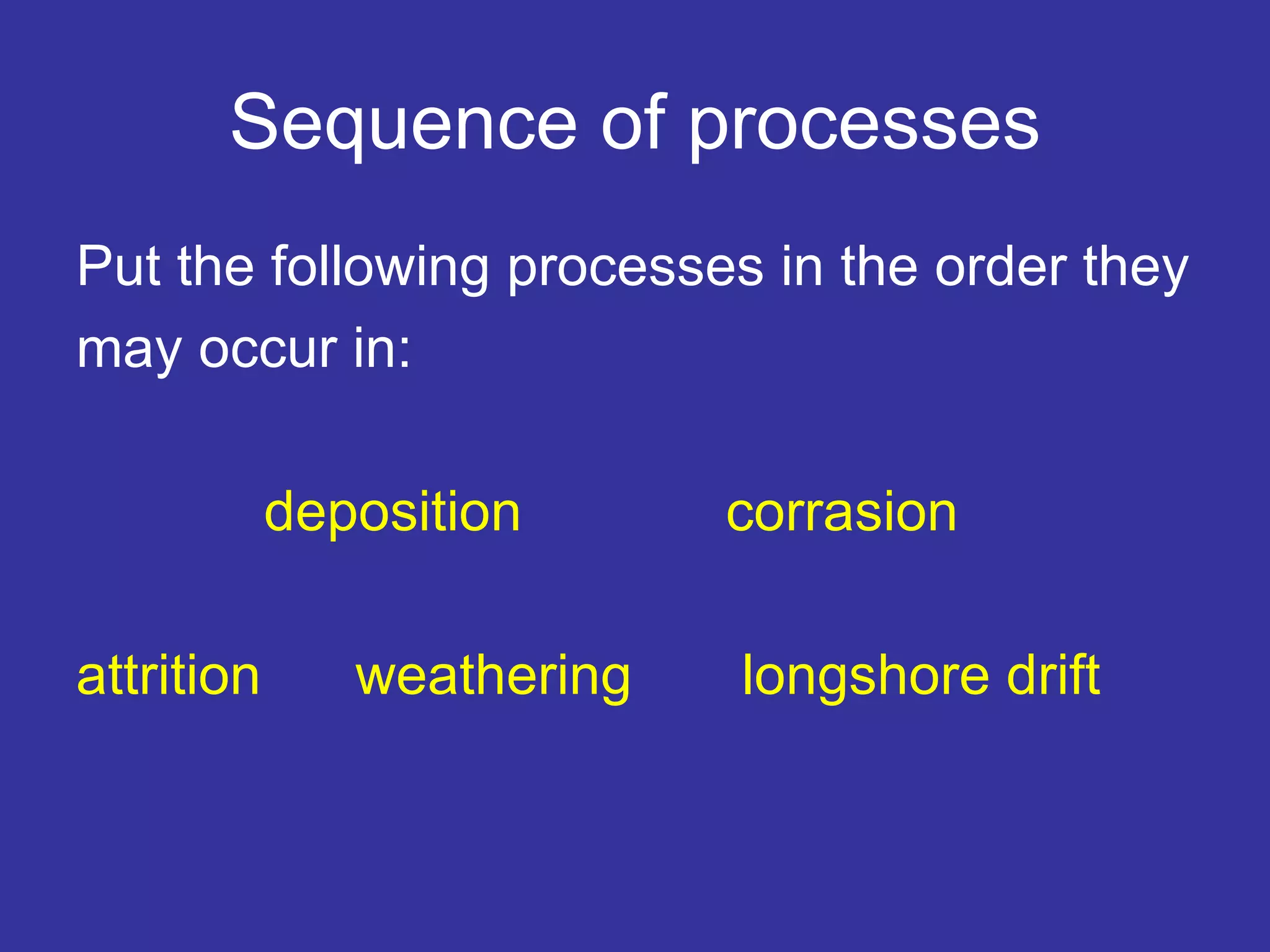 Coastal processes test | PPT