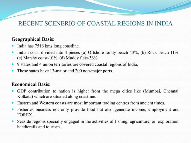 Coastal economic zones in india | PPTX | Environment | Science