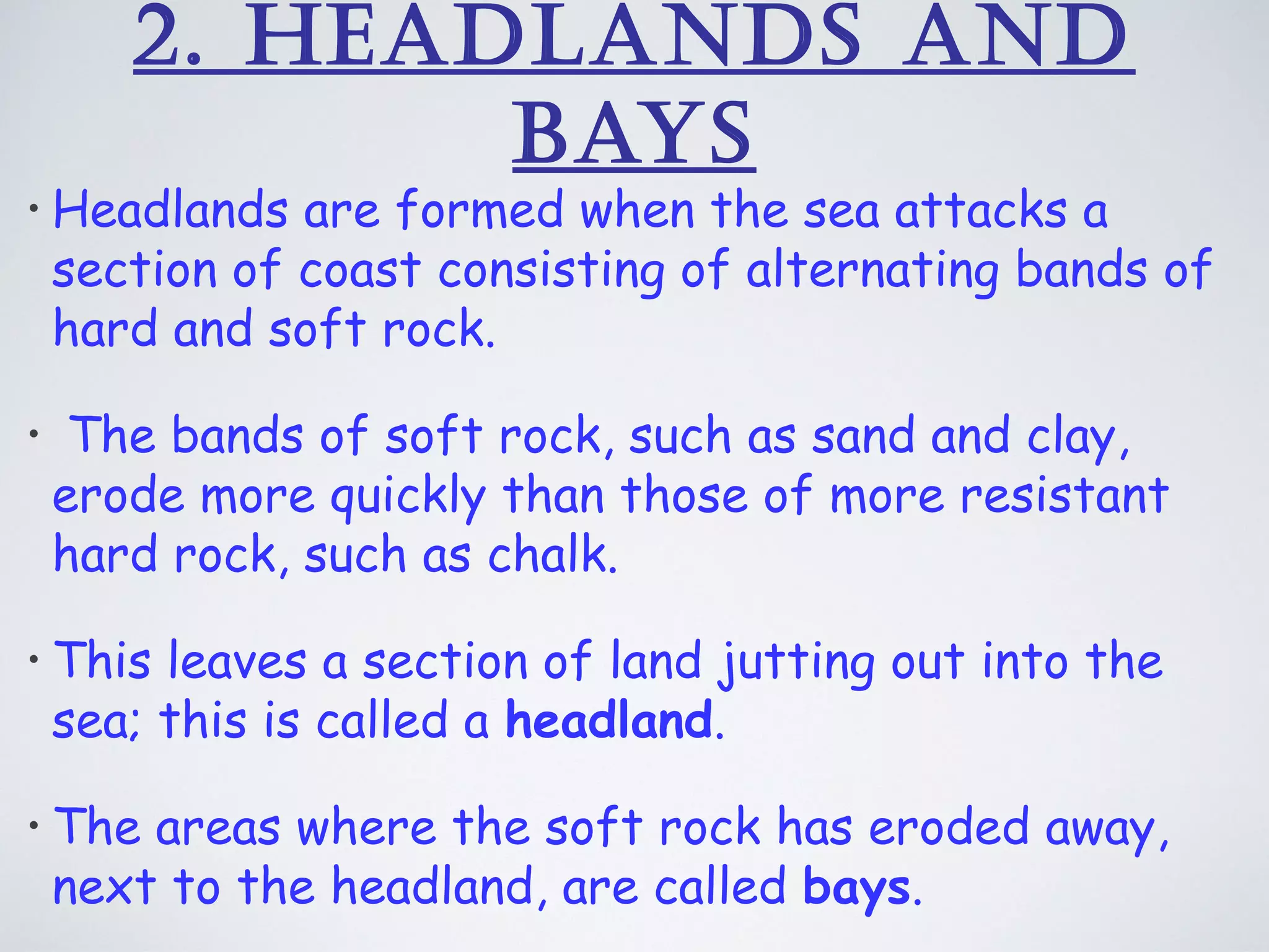 Coastal erosional processes and landforms lesson 4 | PPT