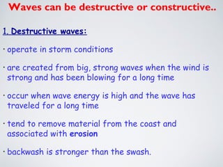 Coastal erosional processes and landforms lesson 4 | PPT