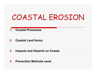 Coastal Erosion And Its Control | PDF