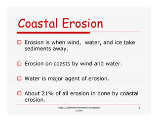 Coastal Erosion And Its Control | PDF | Geography | Science