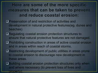Coastal erosion(final presentation) | PPTX