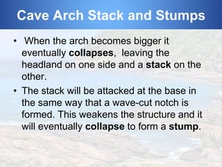 Coastal features of erosion | PPTX