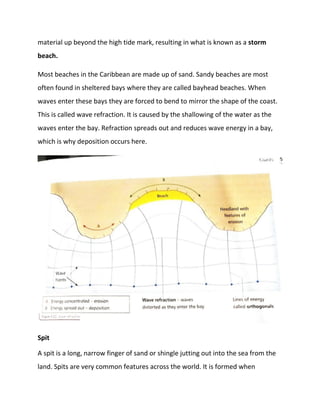 Coastal geography waves, features of erosion and deposition, longshore ...