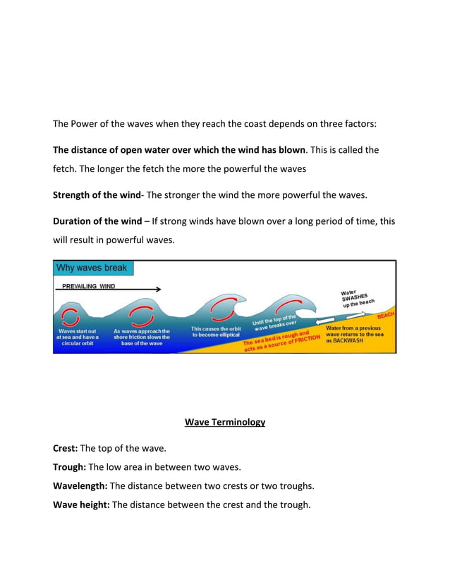 Coastal geography waves, features of erosion and deposition, longshore ...