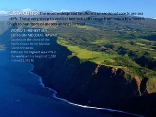 Coastal Geomorphology Landforms Of Wave Erosion & Deposition | PPTX