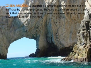Coastal Geomorphology Landforms Of Wave Erosion & Deposition | PPTX