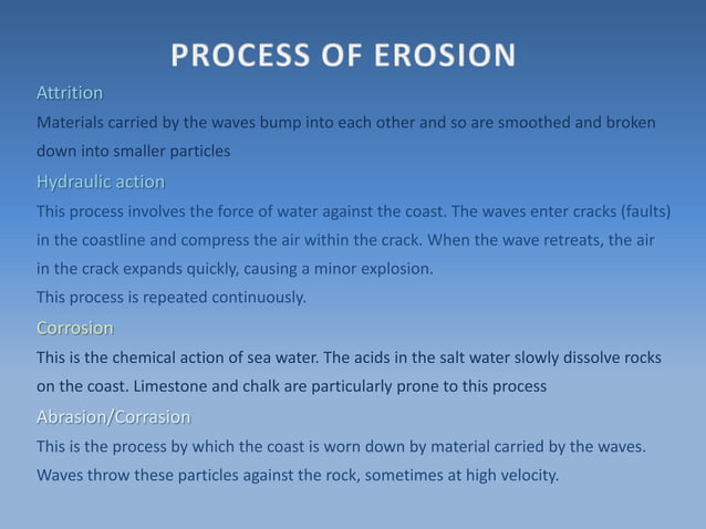 Coastal Geomorphology Landforms Of Wave Erosion & Deposition | PPTX