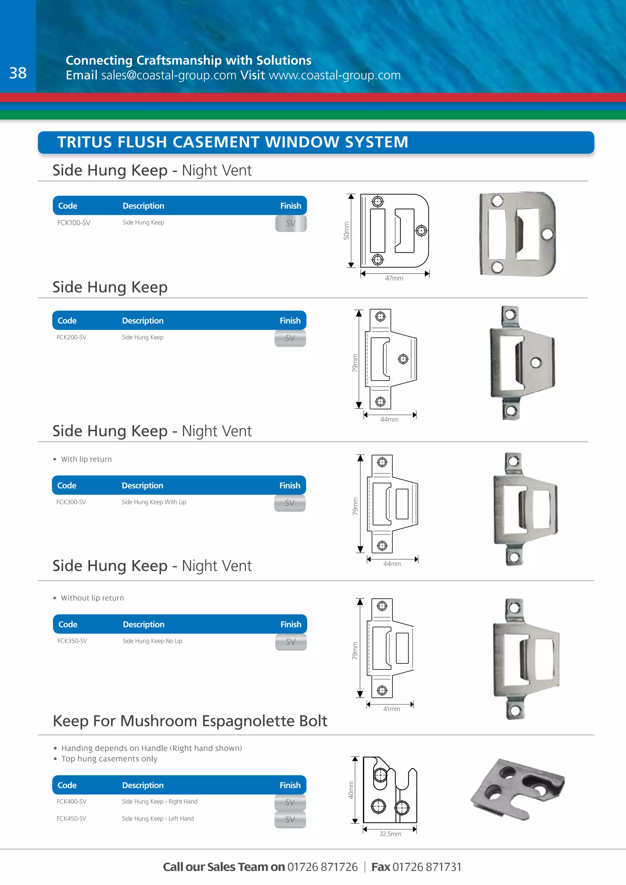 Coastal joinery hardware specialist ironmongery - catalogue version v.03 page (38) | PDF