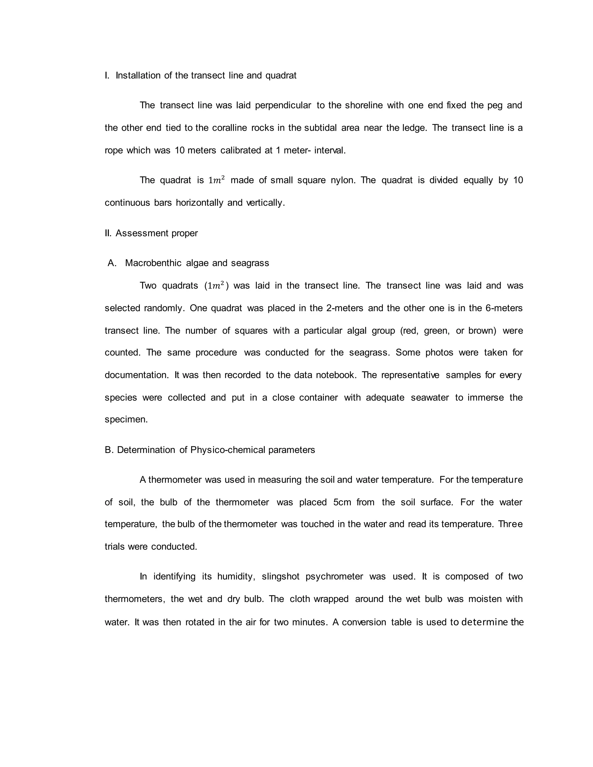 Coastal marine ecosystem scientific paper | DOCX