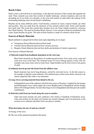 Coastal Oceanography Notes | PDF