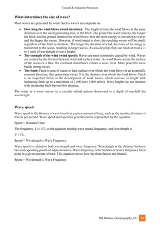 Coastal Oceanography Notes | PDF