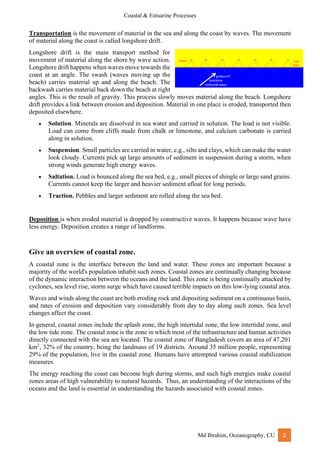 Coastal Oceanography Notes | PDF