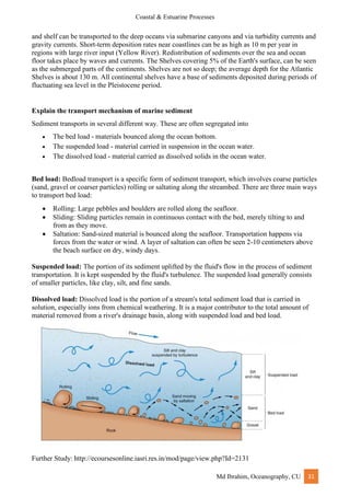 Coastal Oceanography Notes | PDF