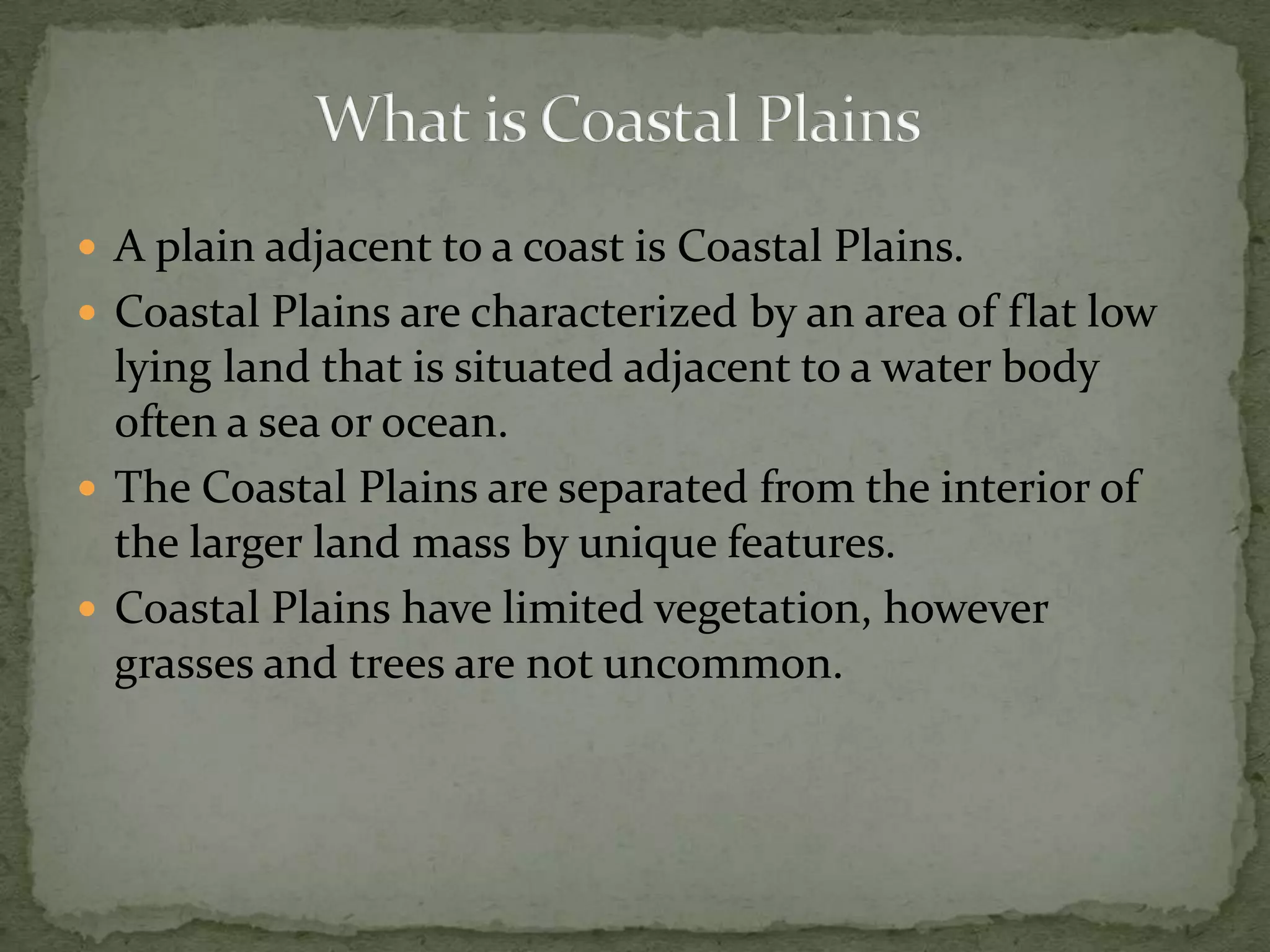 Coastal plains | PPTX