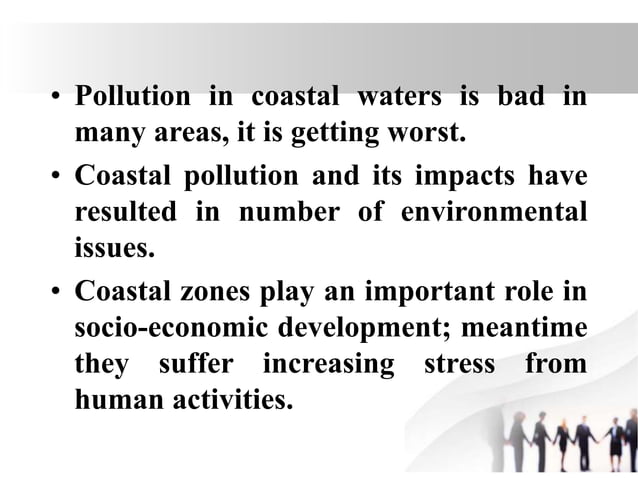 Coastal pollution and management | PPTX | Environmental Services ...