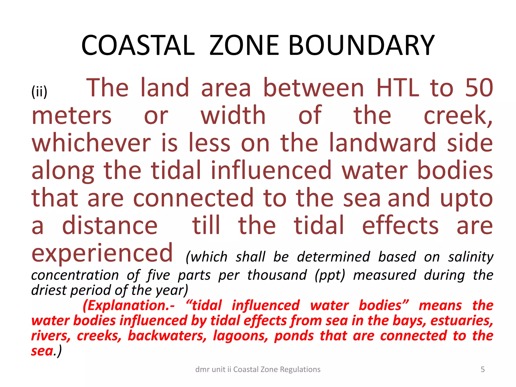 COASTAL REGULATION ZONE, 2019.pptx