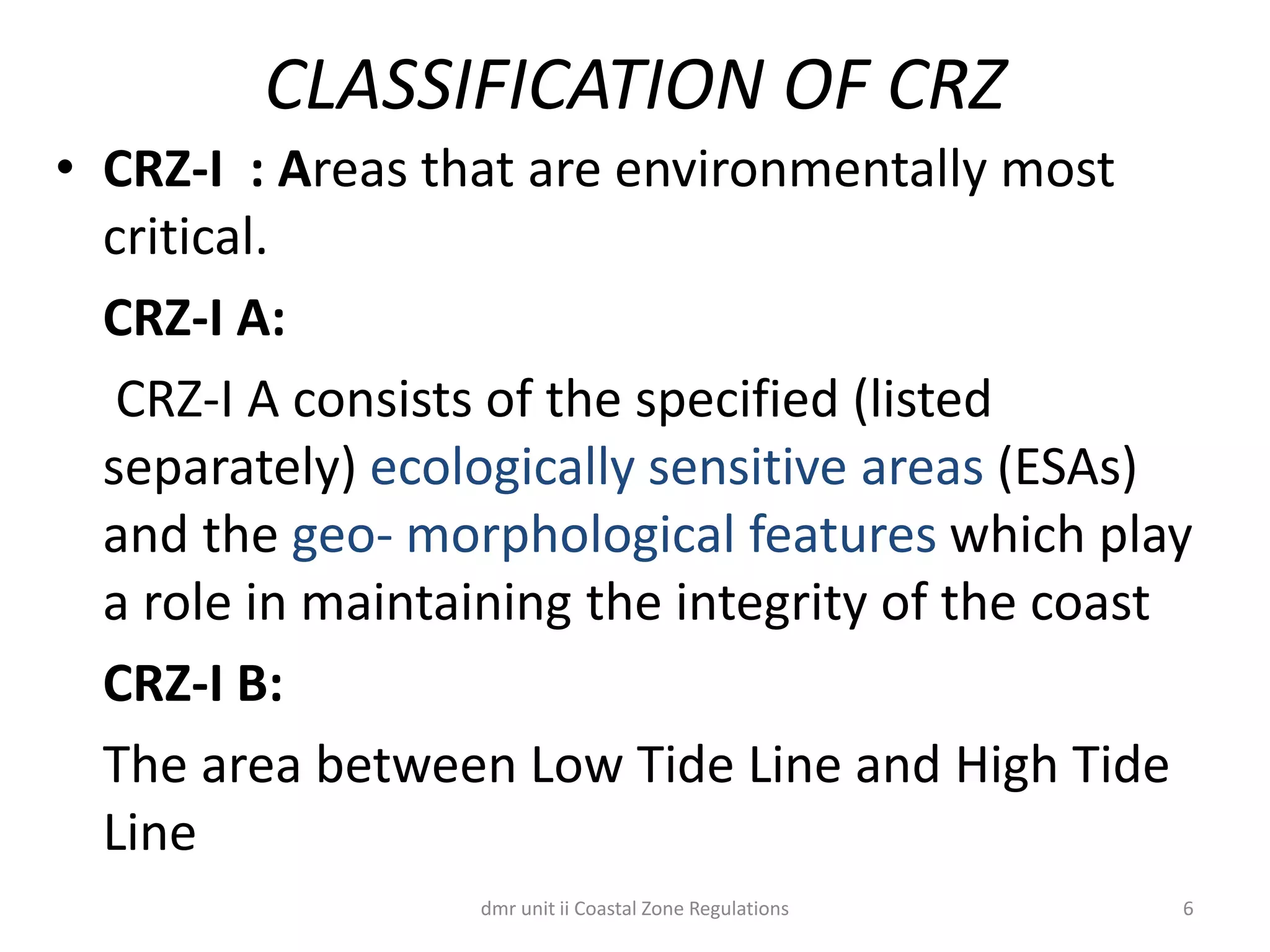COASTAL REGULATION ZONE, 2019.pptx