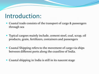 Coastal shipping scenario in india | PDF