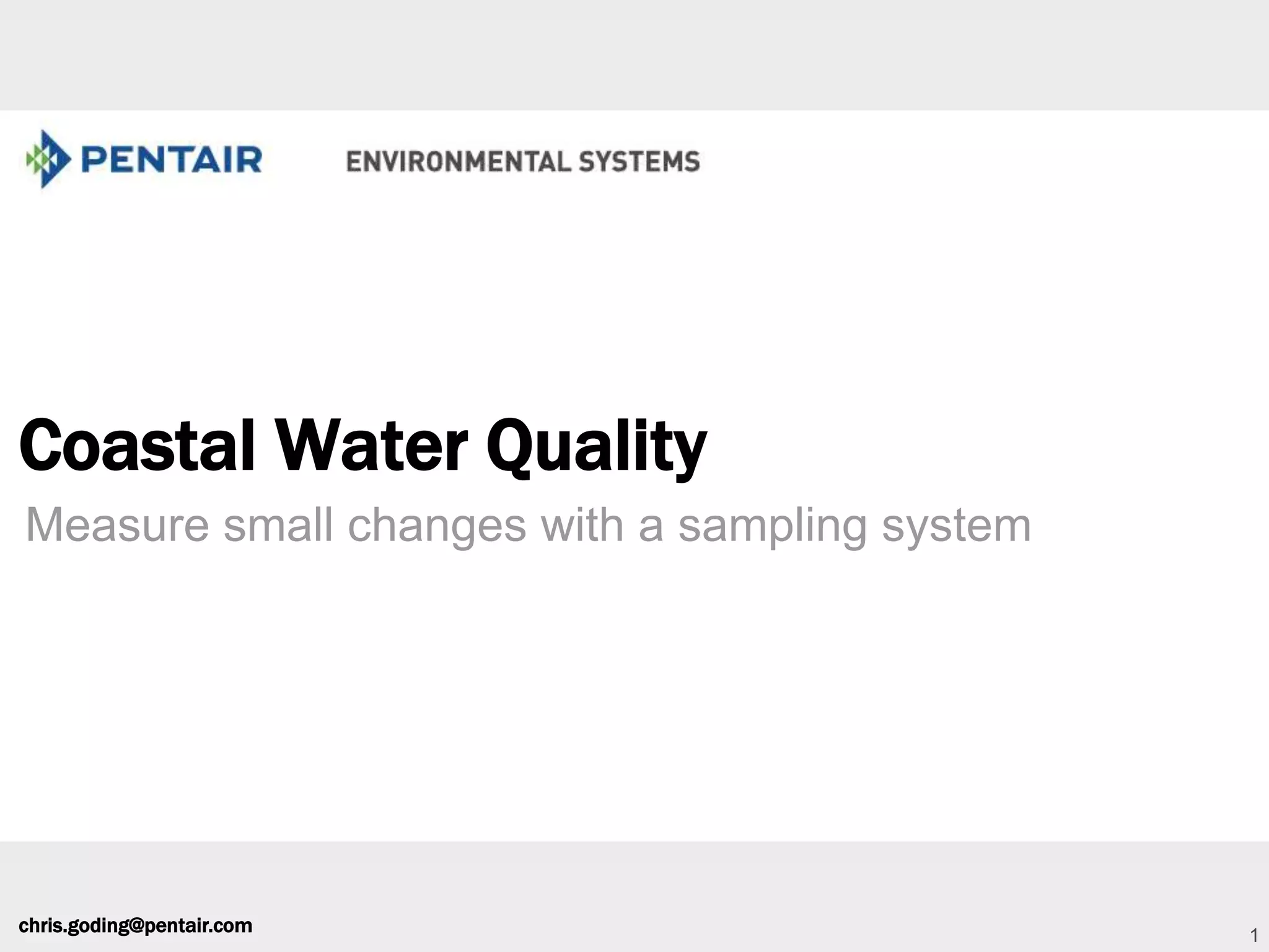 Coastal Water Quality Monitoring System | PPTX