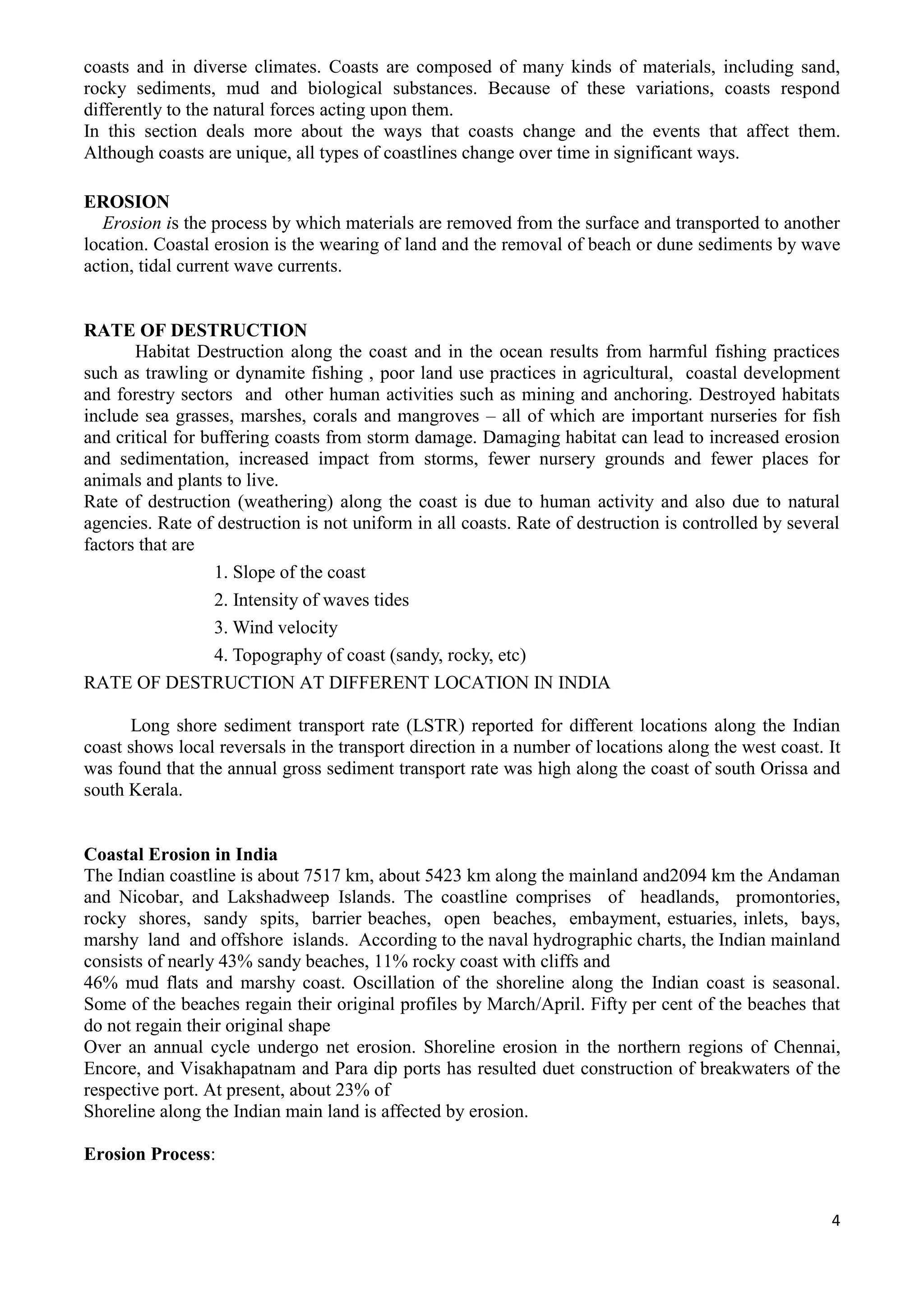 Coastal erosion and engineering aspect | PDF