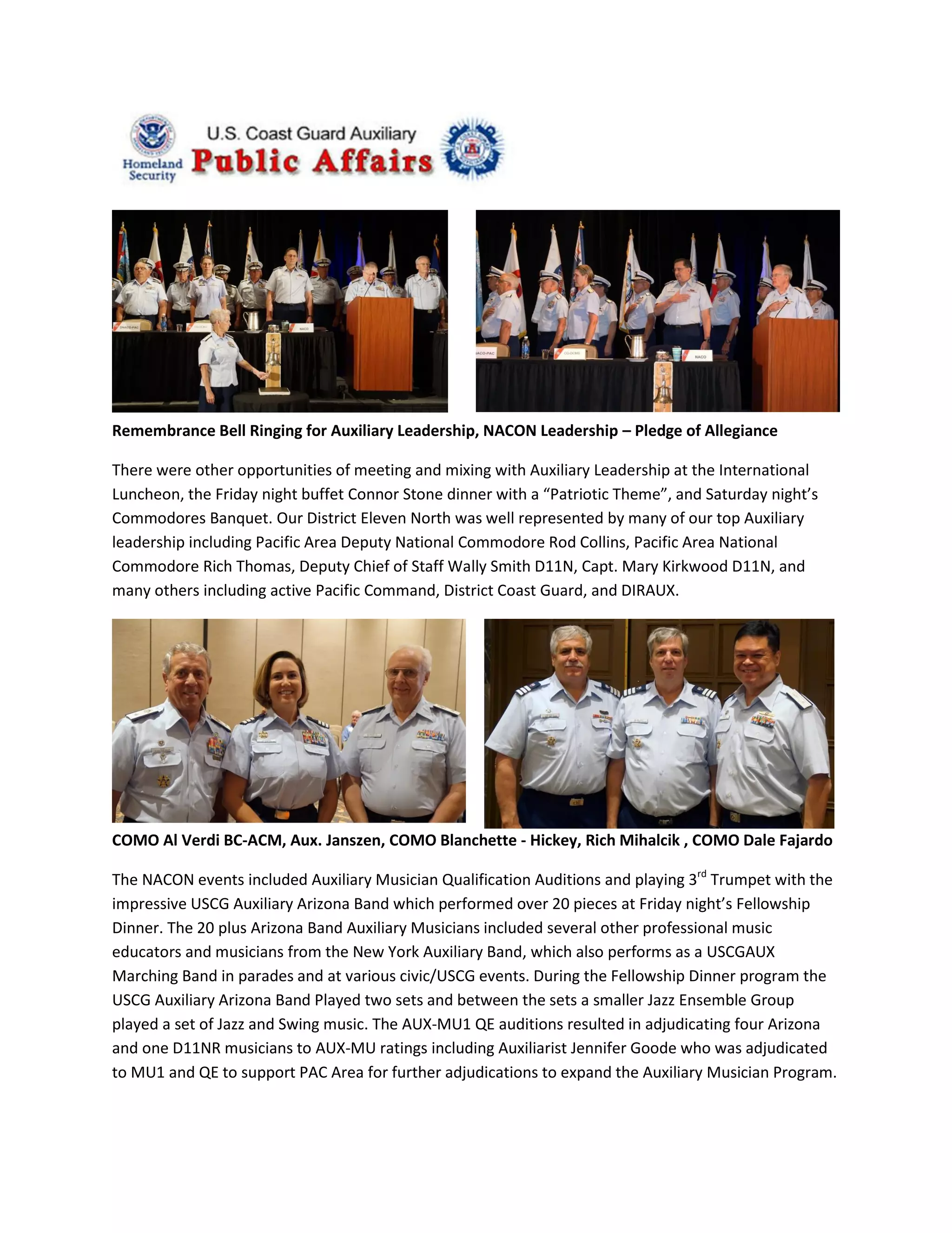 NACON 2016 USCG-Auxiliary, Roger Bazeley USCGAUX PA Report | PDF