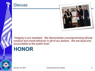 Coast Guard Core Values | PPT