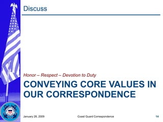 Coast Guard Correspondence | PPT
