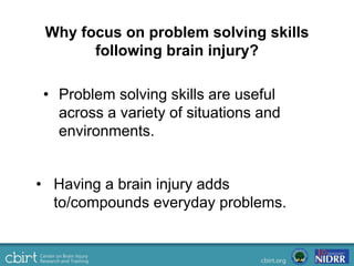 Problem Solving in Everyday Life Following Brain Injury: Current ...