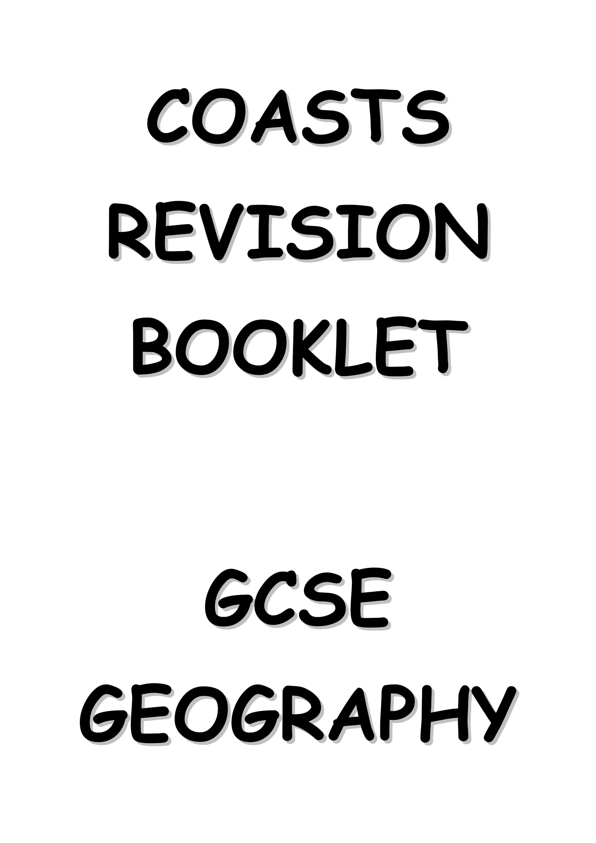 Coasts revision booklet | DOCX