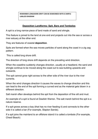 Coasts revision booklet | DOCX | Geography | Science