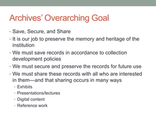 Archival Reference in the Future | PPT
