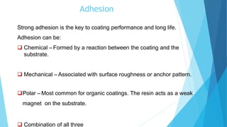 Coating chemistry | PPTX
